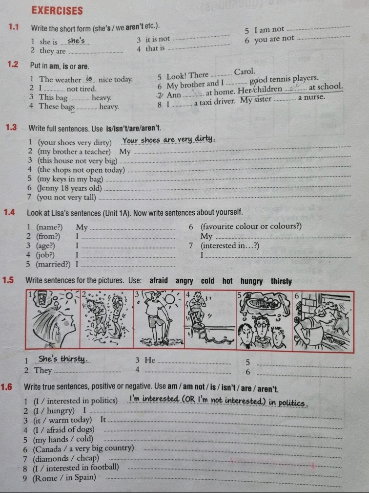 be동사 축약형 및 축약부정문, 축약형이 안되는경우 정리 : 네이버 블로그