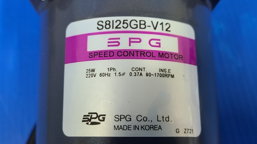 SPG 스피드 컨트롤 모터 S8I25GB-V12 + SPG 기어헤드 S8KA7.5B : 네이버 블로그