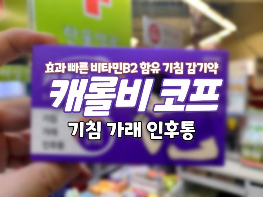 홈플러스 상봉점 한울약국 캐롤비 코프효과 빠른 비타민b2 함유 기침 감기약 네이버 블로그