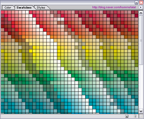 포토샵 Swatch(색팔레트), 골라쓰는 재미가 있다! : 네이버 블로그