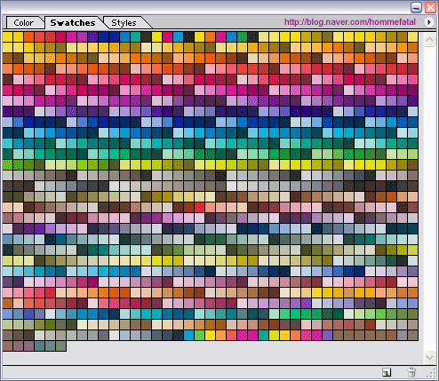 포토샵 Swatch(색팔레트), 골라쓰는 재미가 있다! : 네이버 블로그