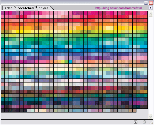 포토샵 Swatch(색팔레트), 골라쓰는 재미가 있다! : 네이버 블로그
