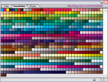 포토샵 Swatch(색팔레트), 골라쓰는 재미가 있다! : 네이버 블로그