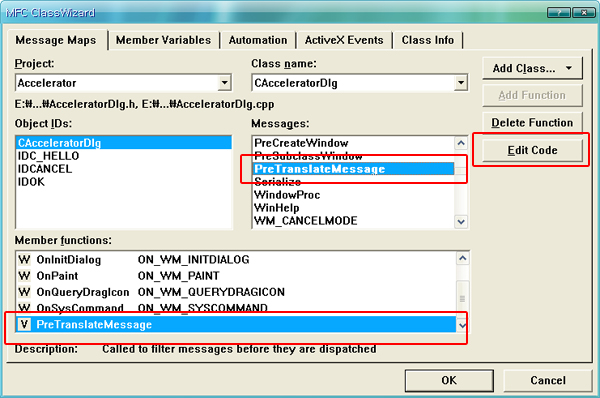 MFC 다이알로그 기반에서 Accelerator (단축키) 를 사용하는 방법 : 네이버 블로그