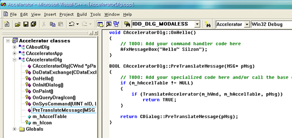 MFC 다이알로그 기반에서 Accelerator (단축키) 를 사용하는 방법 : 네이버 블로그